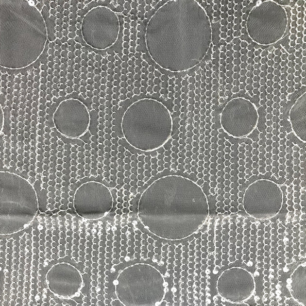 Ivory Circle Sequins Mesh - Sold by the Yard – Elotex Fabric