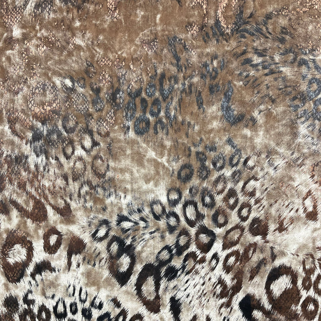 Python Metallic Printed Crushed Velvet - Sold by the yard – Elotex Fabric