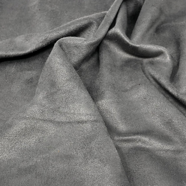 Grey Spandex Double-Sided Suede – Elotex Fabric