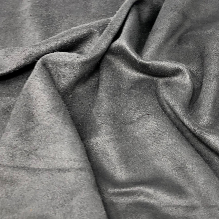 Grey Spandex Double-Sided Suede – Elotex Fabric