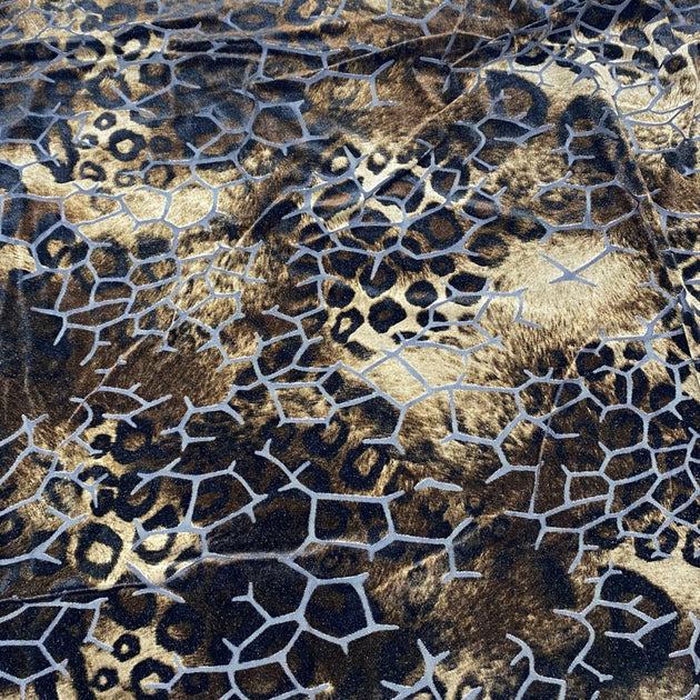 Python Printed Burnout Velvet- Sold by the Yard – Elotex Fabric