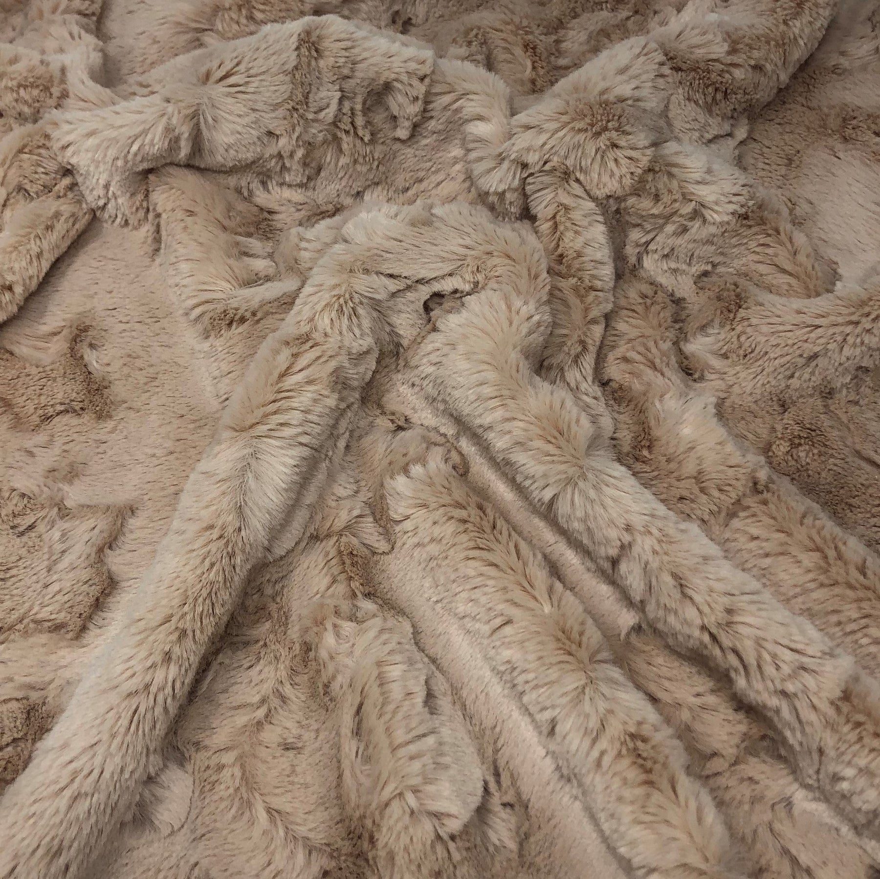 Camel Soft Rabbit Faux Fur - Sold by the yard – Elotex Fabric